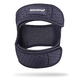 THX4COPPER Compression Dual Adjustable Patella Knee Brace for Pain Relief,Knee Strap Support for Running, Jumper, Gym Exercise, Tendonitis, Arthritis, Injury Recovery, Joints and Muscles