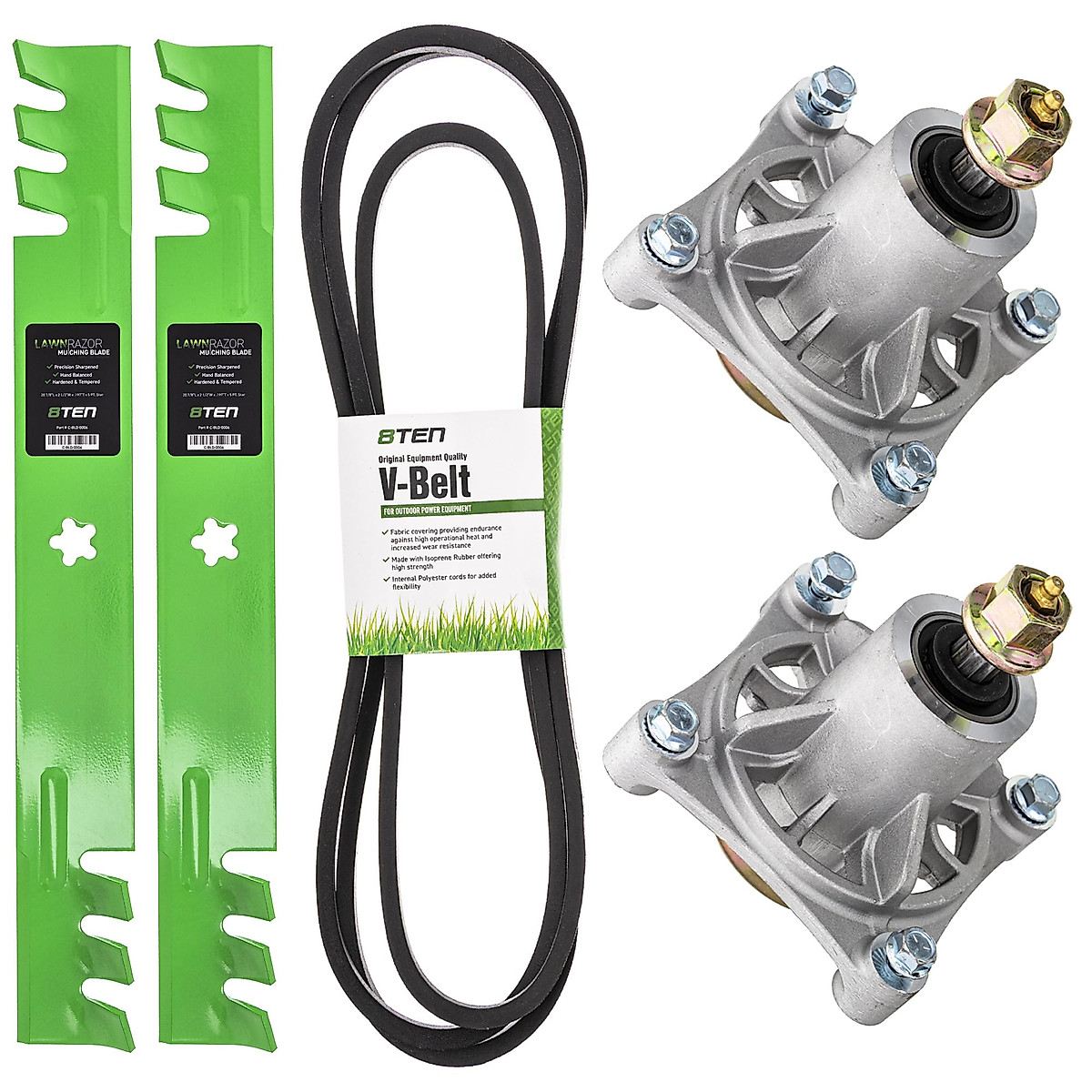 8TEN Deck Rebuild Kit for Husqvarna 42 inch RZ4219 RZ4619 RZ4620 Blade Spindle Belt