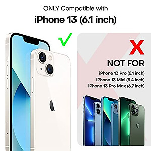 TAURI [5 in 1 Defender Designed for iPhone 13 Case 6.1 Inch, with 2 Pack Tempered Glass Screen Protector + 2 Pack Camera Lens Protector [Military Grade Protection] Shockproof Slim Thin-Dark Purple