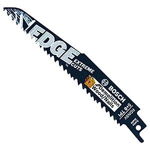 BOSCH RDN6V 5-Piece 6 in. 5/8 TPI Edge Reciprocating Saw Blades for Wood/Nail Demolition