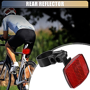 X AUTOHAUX 10pcs Bicycle Front Rear Reflector Kit Mountain Bike Safety Warning Reflectors for Handlebar Seatpost and Night Cycling Red and White
