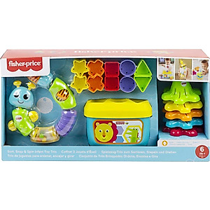 Fisher-Price Sort, Snap & Spin Infant Toy Trio Gift Set