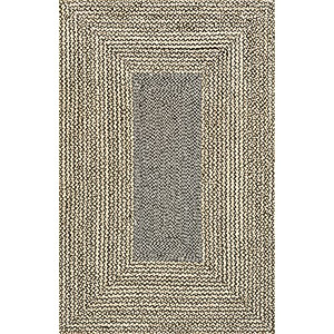 nuLOOM Braided Draya Jute Area Rug, 8' x 10', Grey