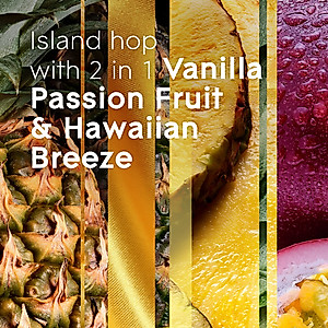 Glade Candle Jar, Air Freshener, 2in1, Hawaiian Breeze & Vanilla Passion Fruit, 3.4 Oz, 2 Count