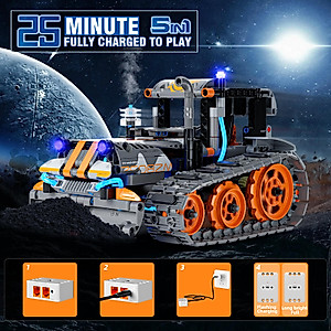 28°C 5-in-1 STEM Building Set Toys for Kids Remote & App Controlled Construction Robot/Car/Tank/Bulldozer/Tracked Racer Coding Kit for Boys Girls Age 6 7 8-12+ Year Old (552 Pcs)