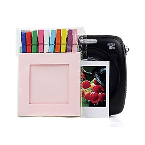 Ngaantyun Creative Wall Decor Hanging Film Frame for Fujifilm Instax Square SQ6/SQ10 Camera Share SP-3 Printer Films - Pack of 10pcs with String & Wooden Clips