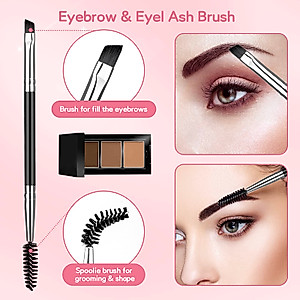 Eyelash Mascara Guard Eyelash Comb Eyebrow Brush Mascara Shield Applicator Guard Eyelash Separator Tool Eyelash Tweezers Eye Makeup Tools for Women Girls 8 Pieces