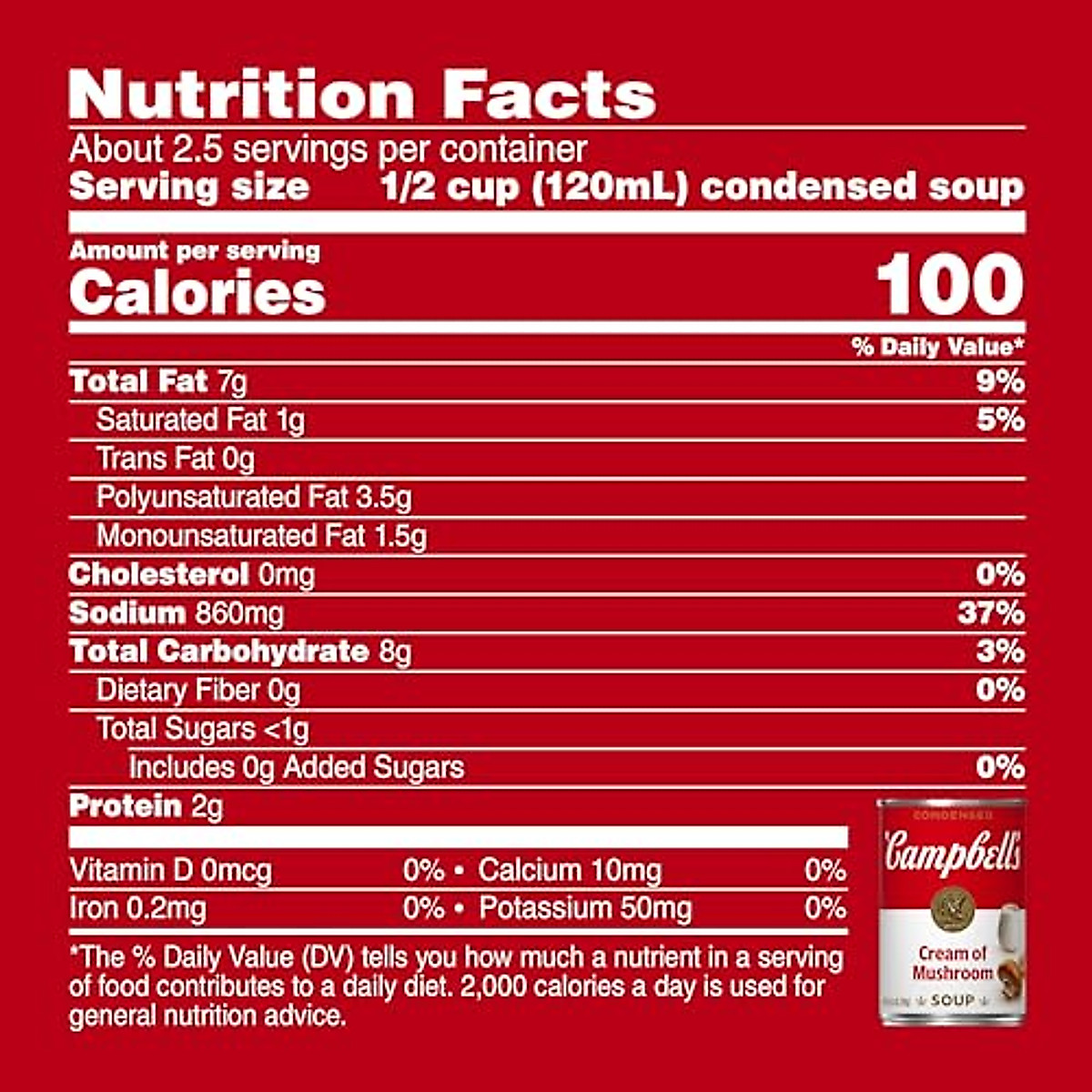 Campbell's Condensed Soup, Cream of Mushroom, 10.5 Ounce