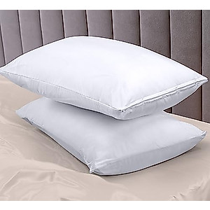 Utopia Bedding Waterproof Pillow Protector Zippered (2 Pack) Standard – Bed Bug Proof Pillow Encasement 20 x 26 Inches
