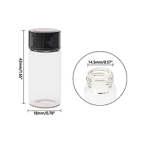 Newzoll Clear Liquid Sampling Sample Vials Glass Bottles Vials Screwcap Capacity 5ml (1/6 Oz) Pack of 20