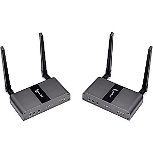 ClearClick Extend+Expand Wireless HDMI Transmitter & Receiver Kit - 5 GHz, Up to 650' Range, IR & USB Transmission (1 Transmitter + 1 Receiver Kit, Supports 4 RX)