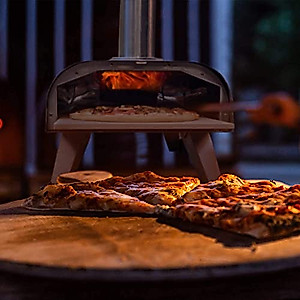 BIG HORN OUTDOORS Pizza Ovens Wood Pellet Pizza Oven Wood Fired Pizza Maker Portable Stainless Steel Pizza Grill
