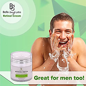 Retinol Moisturizer Anti Aging Cream for Face and Eye Area - With Hyaluronic Acid - 2.5% Active Retinol - Vitamin E - Reduce Appearance of Wrinkles and Fine lines - Best Day and Night Face Cream