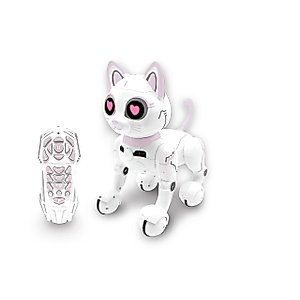 LEXiBOOK - Power Kitty® - Remote Control Robot Cat, Programmable Smart Robot, Light, Sound, White/Pink - KITTY01