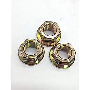 shiosheng 3pcs Aftermarket 712-0417 912-0417 712-0417A 112-0330 912-0417A 285-104 Flange Spindle Blade Pulley Nut for Cub Cadet MTD Toro
