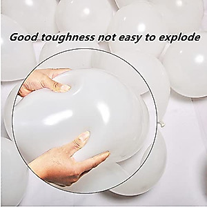 300 pack White Balloons, 12 Inch White Latex Balloons for Party Supplies and Decorations