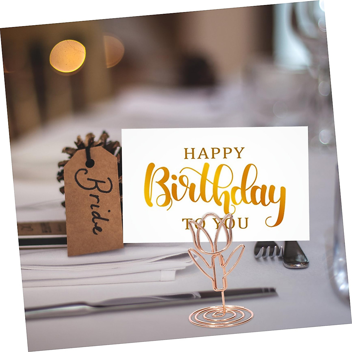 Anneome 10 Pcs Place Card Holders Elegant Table Stands for Wedding Reception Birthday Parties and Special Events Photo Holders for Centerpieces