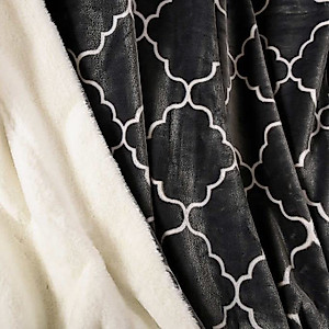 Life Comfort The Ultimate Throw I Luxurious Faux Fur Reversing to Plush 60 in x 70 100% Polyester Great for Gifts Grey