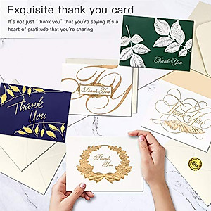 padike Unique Designs Birthday Cards Box Set - Birthday Greeting Cards - 15pc Happy Birthday Cards and 5pc Thank You Cards - Envelopes and Gold Seals