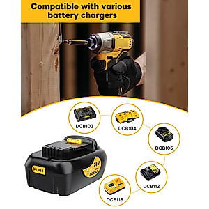 EpicSeren 20v Max Battery 5. 0A Replacement for Dewalt Battery 4Pack, Baterias Compatible with All Dewalt 20v Cordless Power Tool.
