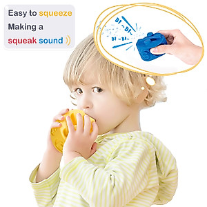 AUYYOSK 10 Pcs Baby Soft Stacking Building Blocks & Sensory Ball Infant Toys, Montessori Toys for Toddler Educational Squeeze Balls for Boys & Girls Babies Ages 6 9 12 Months 1 2 Years Old