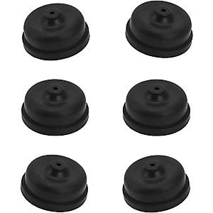 6Pcs Black EPDM Rubber Oxygen Pump Replacement Parts for Aquarium Fishing Oxygen Pump Aquarium Diaphragm Silicone Cup Parts Reolacements Fish and Aquatic Pets, Pet Supplies