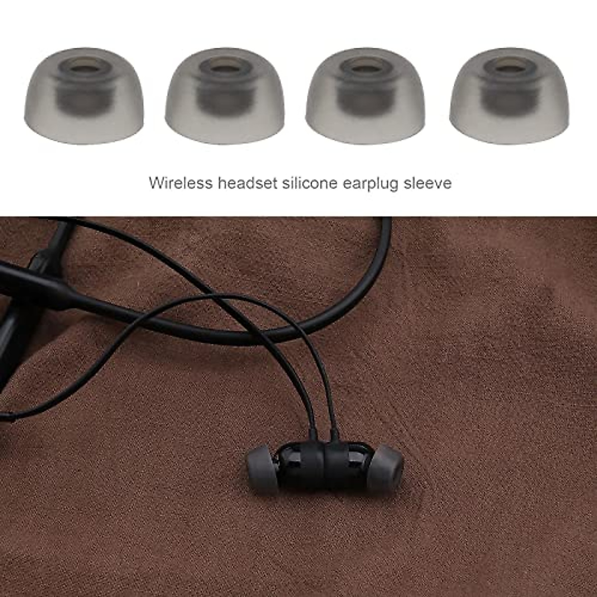 6 Pairs of Silicone Ear Buds Tips Replacement in-Ear Ear Sleeves Compatible with Jabra Elite 75t/ 65t/ Active/Sport Evolve Wireless Headphones S M L