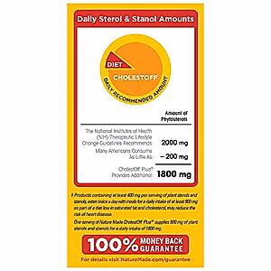 Nature Made CholestOff Plus, Dietary Supplement for Heart Health Support, 100 Softgels, 25 Day Supply