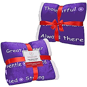 Grandma Gift Blanket with Loving and Caring Words, Best Grandma Gifts, Super Soft and Cozy Throw for Grandmother, Grandma Birthday Gifts, for Grandma, Mimi, Gigi from Grandchildren