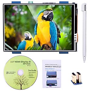 Kuman for Raspberry PI 3 Generation TFT Touch Screen, Kuman 3.5 inch TFT LCD Display Monitor Support All Raspberry PI System, Video Movie Play, Arcade Game, HDMI Audio Input SC6A (3.5 inch HDMI RPI Screen)