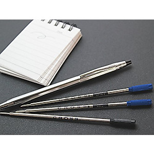 Cross 85112 Refills For Ballpoint Pens, Medium, Blue Ink, 2/Pack