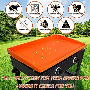 2023 New (AOBHI) Silicone Griddle Mat for Blackstone - 28 Inch True Fully Wrapped Coverage Food-Grade Silicone Mat, Easy to Clean, Heat & Cold Resistant, Prevent Rust, Griddle Cover (Full-Cover 28")