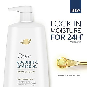 Dove Ultra Care Coconut & Hydration Conditioner for Dry Hair with Jojoba and Sweet Almond Oils, 25.4 oz