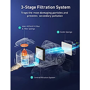 Aspiron Canister Vacuum Cleaner, 1200W Lightweight Bagless Vacuum Cleaner, 3.7QT Capacity, Automatic Cord Rewind, 5 Tools, HEPA Filter, Pet Friendly Vacuum Cleaner for Hard Floors, Carpet, Pet Hair