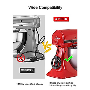 Cord Organizer for Appliances, Sticky and Sturdy Cord Wrapper, Kitchen Appliance Cord Organizer Stick On Mixer, Small Appliances, Pressure Cooker, Coffee Maker, Blender, and Air Fryer (6 PCS)
