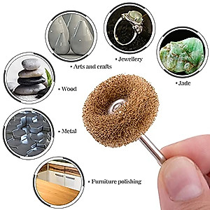 AUSTOR 77 Pieces Abrasive Wheels 1 Inch Buffing Polishing Wheel Set Polishing Wheel for Dremel Rotary Tool, 7 Grits