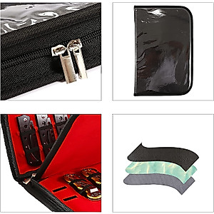 Knife Case,Knife Display Case,Knife Storage,40 Slots Folding Knife Holder Organizer,Butterfly Pocket Knife Carrier,Knives Collection Protector For Survival Tactical Outdoor EDC Mini Knife (Black+Red)