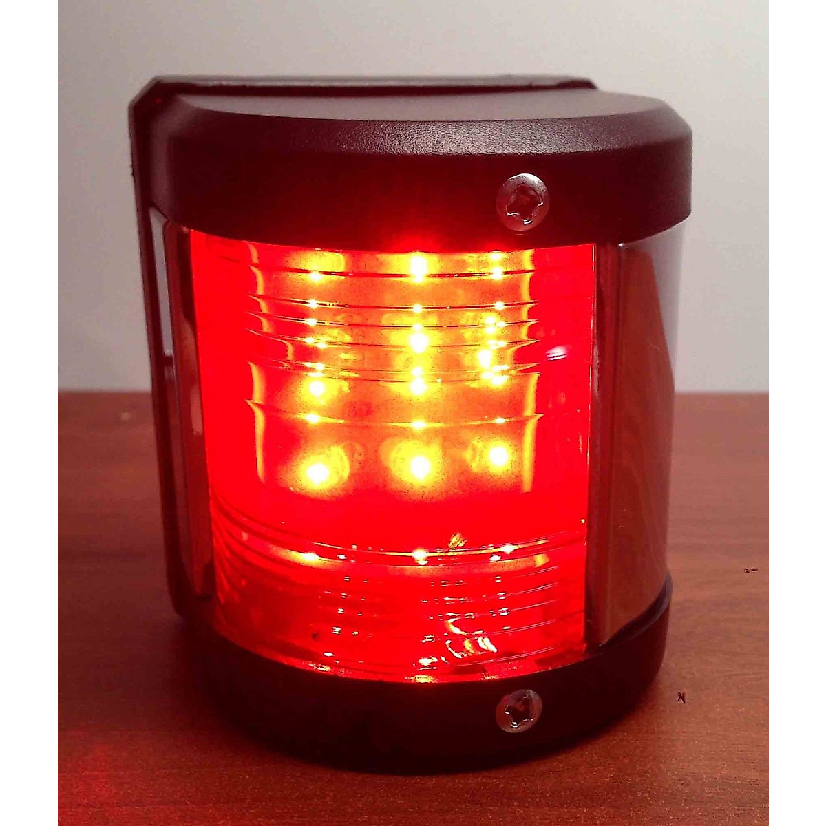 Pactrade Marine Boat Pontoon LED Navigation Light Black ABS Plastic Housing Boats Up to 12M Waterproof IP:66 Surface Mount 2NM (Green and Red (Individual))