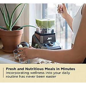 JAWZ High Performance Blender, 64 Oz Professional Grade Countertop Blender, Food Processor, Juicer, Smoothie or Nut Butter Maker, Variable 10 Speed Easy Control Dial, Stainless Steel Blades, Silver