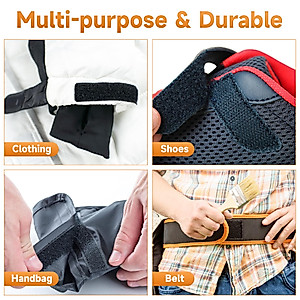 Nuroon 1in*11 Yard Sew On Hook and Loop Tape, Non-Adhesive Hook Loop Strips Roll, Strong Grip Fasteners Replace Button Zipper, Interlocking Tape for Sewing Clothing Curtains Bags Shoes Crafts