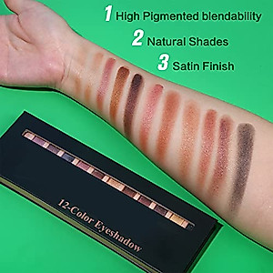 All in One Makeup Set For Women Full Kit - 12 Colors Nude Eyeshadow Palette, Waterproof Black Mascara Eyeliner Pen, 3pcs Matte Liquid Lipstick Set, Eyebrow Soap Gel Kit, 12 pcs Brushes Set Makeup Sponge with Makeup Bag Gift Set