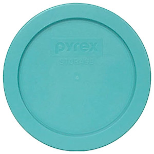 Pyrex Turquoise (3) 7202-PC, (3) 7200-PC, (2) 7201-PC, & (2) 7210-PC Plastic Food Storage Replacement Lids, Made in USA