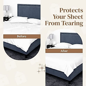 FeelAtHome Bed Sheet Holder Straps Criss-Cross - Sheets Stays Suspenders Keep Fitted/Flat Bedsheet in Place - for Twin Queen King Mattress Holders - Bed Sheet Strap - Fitted Sheet Clip Sheet Keepers