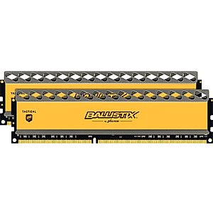 Ballistix Tactical 16GB Kit (8GBx2) DDR3 1600 MT/s (PC3-12800) UDIMM 240-Pin Memory - BLT2KIT8G3D1608DT1TX0