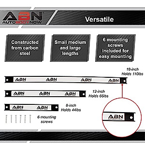 ABN Magnetic Tool Holder 3-Piece Set of 8in, 12in, 18in Strip Racks with Mounting Screws – For Garage and Workshop