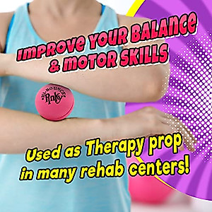 JA-RU Hi-Bounce Pinky Ball (1 Pack) Rubber-Handball Bouncy Balls for Kids. Small Pink Stress Ball. Indoor & Outdoor Sport Party Favors. Bouncing Throwing Play Therapy. 976-1E