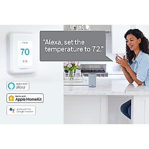 Honeywell Home T9 WiFi Smart Thermostat with 1 Smart Room Sensor, Touchscreen Display, Alexa and Google Assist