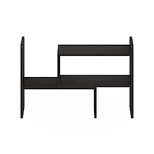 Furinno Classic Desktop Organizer Storage Rack Adjustable Free Style Rotation Display Bookshelf, Espresso 6.7D x 23.7W x 15.67H in