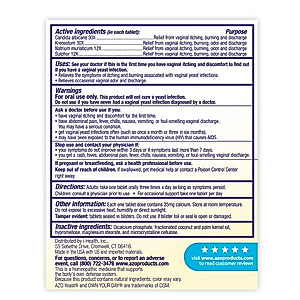 AZO Yeast Plus Dual Relief Tablets, Yeast Infection and Vaginal Symptom Relief, Relieves Itching & Burning, 60 Count