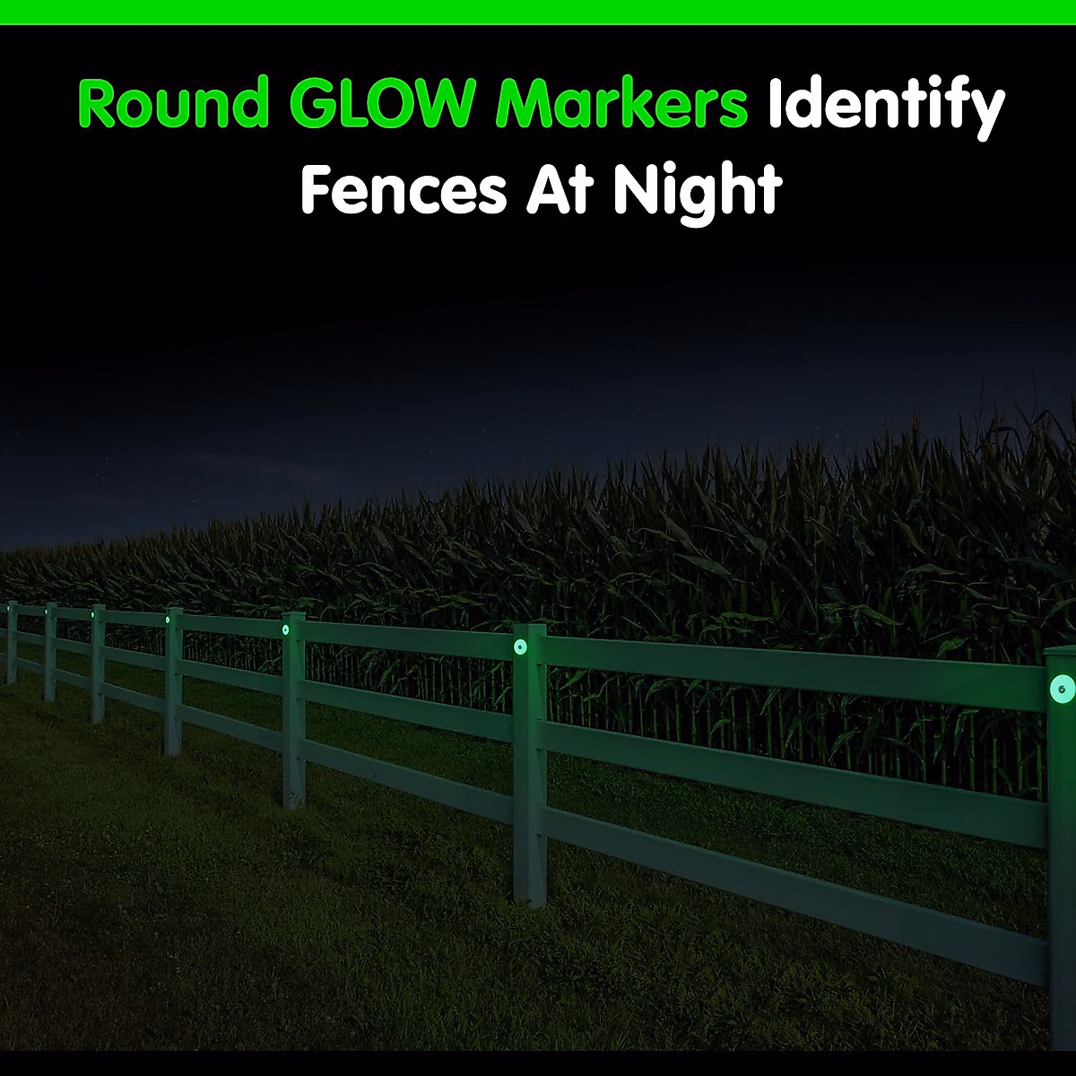 GLO-X Round Glow Markers -Pack of 4 - Powerful Glow in The Dark Camping Accessories for Tent Campers- Solar Powered Markers 12+ Hours Illumination